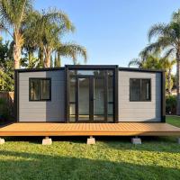 China 20ft Expandable Container House with Grey Cladding, Black Frame and Fitted Interior for sale