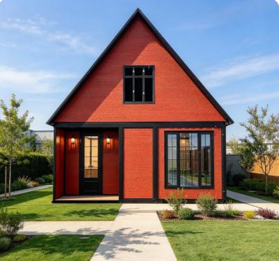 China 20FT Gable Roof Expandable Container House 5900x6700x2560mm 75mm EPS Wall SPC Flooring for Living Rental Resort for sale