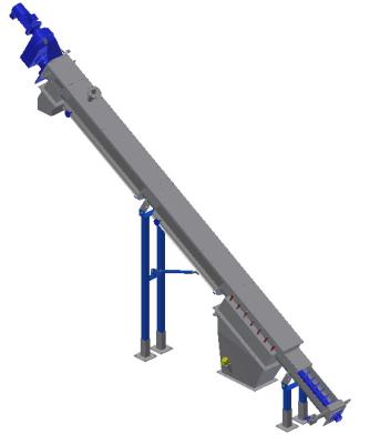 China 6000mm Length 2.2kw Inclined Screw Conveyor for sale