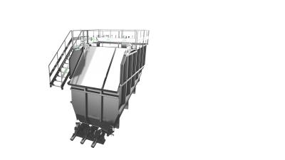 China Carbon Steel 3*7.5kw 45m3 Raw Material Hopper for sale