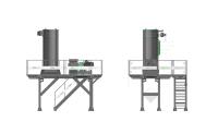 China Vertical 1000kg/H Q235B Hammer Mill Unit for sale