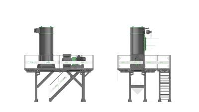 China Vertical 1000kg/H Q235B Hammer Mill Unit for sale