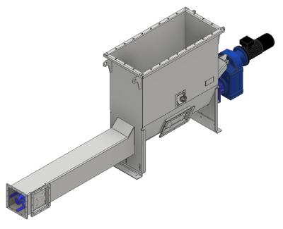 China 3250mm Length 3kw Horizontal Screw Conveyor for sale