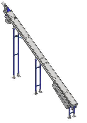 China 300mm Diameter 4kw Inclined Screw Conveyor for sale