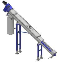 China 4800mm Length 3kw Stainless Steel Screw Conveyor for sale