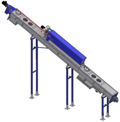 China 2.2kw 400mm Diameter Inclined Screw Conveyor for sale