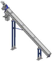 China 5200mm Length 1.5kw Inclined Screw Conveyor for sale