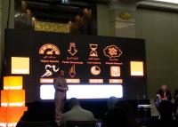 China Black Lamp Wall Mounted Indoor Rental LED Display For Meeting Room Conference for sale