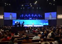 China IP43 Ultra Hd Indoor Stage Led Display For Church / Rgb Led Panel Screen for sale