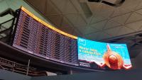 China Airport Indoor LED Video Wall P3.91 500x500 Die Casting Boards 1200cd/sqm Brightness for sale