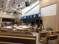 China 10x12ft Church Led Signs lSuper Slim LED Walls Die Casting Aluminum Cabinet Material for sale
