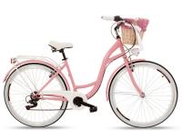 China 26 Inch 7 Speed Steel City Bikes Womens Classic Bike With Wood Basket for sale