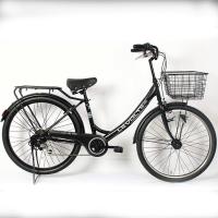 China Adults Carbon City Bikes 24 Inch Classic Retro Bicycles Six Speed for sale