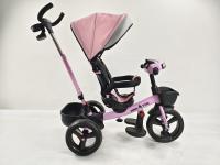 China Red 3-Wheel Child Tricycle With Steel Handlebar And Plastic Seat Baby Carriage for sale