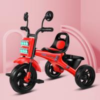 China Red Steel Frame Child Tricycle With Coaster Brake 3 Wheel with music for sale
