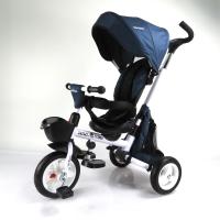 China Boys Triple Wheel Bicycles Red With Steel Handlebar And Frame Baby Carriage for sale