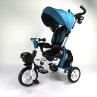China Boys Triple Wheel Bicycles Red With Steel Handlebar And Frame Baby Carriage for sale
