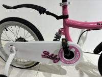 China Pink 1 Speed Hard Carbon Steel Frame Childrens Training Wheel Bikes For Little Girls for sale