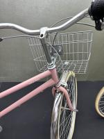 China Sleek City Commuter Bicycles With Flat Handlebars Pink 6 Speed Bike for sale