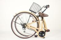 China Comfortable Saddle Folding Road Bike High Carbon Steel Frame Folded 26 Inches for sale
