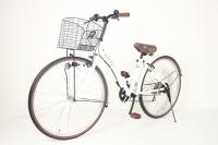 China Lightweight Folding Road Bike With Aluminum Alloy Fork Material And 6 Speed In White for sale