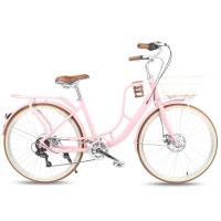 China Customized Logo City Commuter Bikes featuring SHIMANO Outer Six Speed Transmission and Disc Brakes for sale