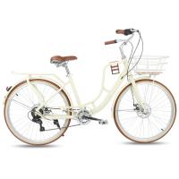 China Customized Logo City Commuter Bikes featuring SHIMANO Outer Six Speed Transmission and Disc Brakes for sale