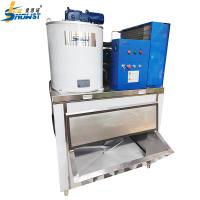 China 1Ton Small Water Cooled SS304 Commercial Freshwater Flake Ice Machine For Supermarket for sale