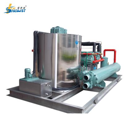 China 380V 15ton Sea Water Flake Ice Machine Commercial For Fishing Vessels for sale