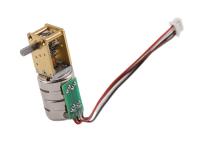 China 15mm Dual Stepper Motor 5V High Torque Worm Gear Motor With Mini Horizontal Metal Gear Box for sale
