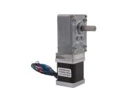 China Customized D Shaft 35HS42 NEMA 14 35mm Hybrid Stepper Motor With Worm Gearbox for sale