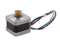 China NEMA 17 42mm Hybrid Stepper Motor 3.3KG*Cm 0.9° Step Angle With Brass Gear for sale