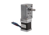 China Nema 14 Stepper Motor Gear Reduction Worm Gear DC Motor 12V Synchronizable Self Locking for sale