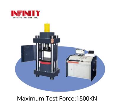 China Piston Diameter φ250mm Micro Electro hydraulic Servo Compression Testing Machine with Maximum Test Force of 1500kN for sale