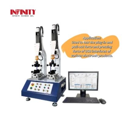 China Easy Operation Dual Station Charger Insertion And Extraction Force Testing Machine for sale