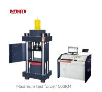 China High Precision 1500KN Micro Electro Hydraulic Servo Compression Strength Testing Machine for sale