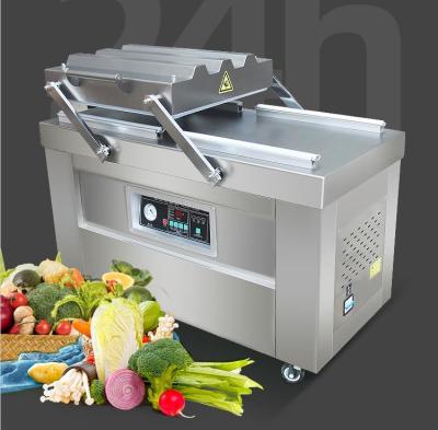 China 3BPM Vacuum Food Packing Machine , 0.9KW PLC Double Chamber Vacuum packaging Machine for sale