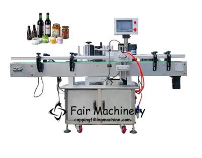 China 80PCS/min 2100W Cosmetic Labeling Machine , 0.4mpa Glass Jar Labeling Machine for sale