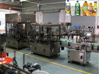 China 220VAC 0.4mpa Beverage Filling Production Line 35BPM Liquid Capping Labeling for sale