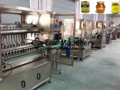 China 220V 7kw Capping Filling Machine Vacuum , 100ml Jam Jar Filling Machine for sale
