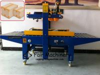 China 500mm Package SUS304 Carton Sealing Tape Machine Automatic Tape 0.35KW for sale