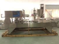 China 5400B/H 380V Coffee Filling Machine , 9KW PLC Milk Tea Cup Sealing Machine for sale