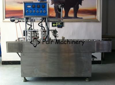 China 3.6KW SS304 Cup Filling Sealing Machine For 2 Cups Water Cup 1800B/H for sale