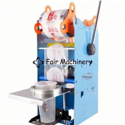 China 750W 500times/h Cup Filling Sealing Machine , 115mm Bubble Tea Cup Sealing Machine for sale