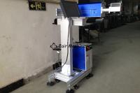 China 12000mm/S 110V Flying Fiber Laser Marking Machine , 30W Laser Coder Machine for sale