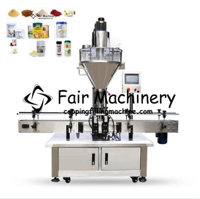 China 2.8KW Spice Bottle Filling Machine , 30BPM 500G Bottle Powder Filling Machine for sale