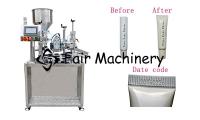 China 3.3Kw SGS Aluminum Tube Filling Machine , 450ml Tube Filler And Sealer for sale