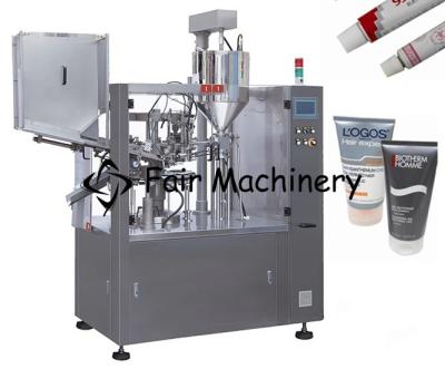 China 75BPM 350ml Plastic Tube Filling And Sealing Machine For Cosmetic Tube 0.5MPa for sale
