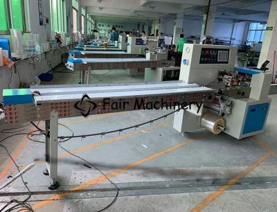 China 3.4Kw 50Hz Snack Packing Machine , 150BPM Horizontal Flow Wrap Packing Machine for sale