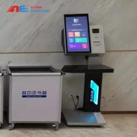 China Custom 23.6 Inch Automatic UHF Smart Self Service RFID Library Book Borrow And Return Terminal With Card Scanner for sale